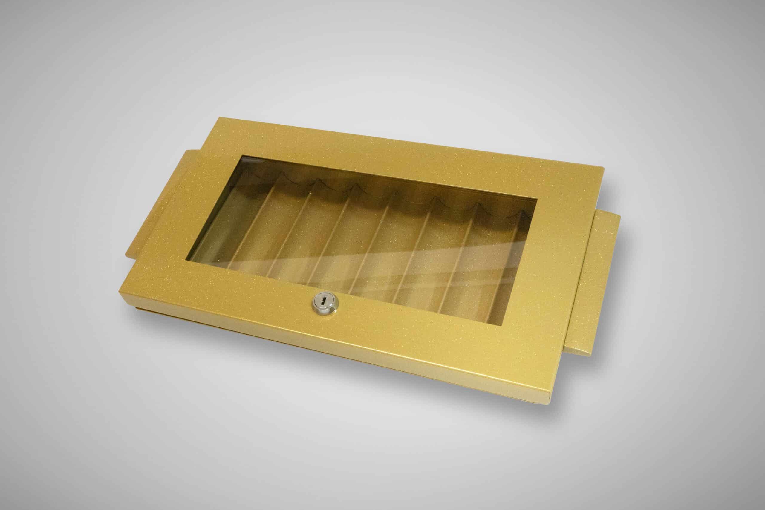 Metallic Chip Tray 400 with lockable cover – Apex Live Gaming